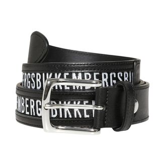 Dirk Bikkembergs unisex, Accessoires, Noir, Taille: 105 CM Ceinture en cuir de veau