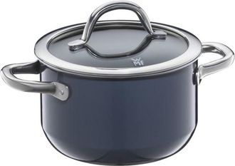 WMF Fusiontec Inspire Kochtopf klein 16 cm Glasdeckel, Fleischtopf Induktion, 1,3l, kleiner Topf Kochtopf klein, High-Tech Keramik, kratzfest, unbeschicht