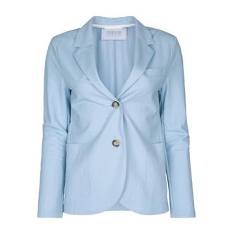Harris Wharf London Damen Stehkragen Blazer - - Jackets - Damen - Blau - S