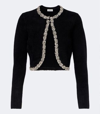 SIMKHAI Cropped Cardigan mit Kristallen
