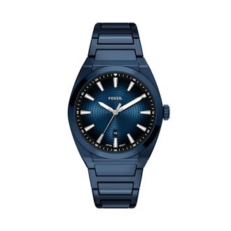 Fossil Uhr Fossil Everett FS6169 Dunkelblau
