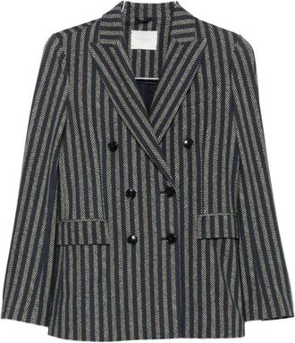 Circolo 1901 Femme, Vestes, Multicolore, Taille: 40 FR Blazer Crois&eacute; &agrave; Rayures