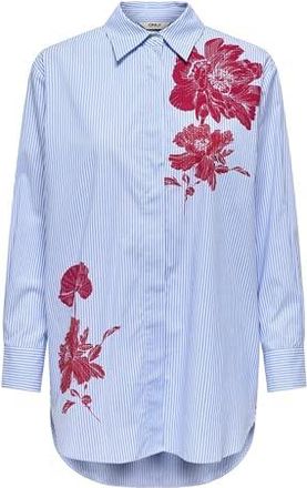 Only Onllaura Life Ls T-Shirt Long WVN pour Femme, Blanc &eacute;clatant., XS