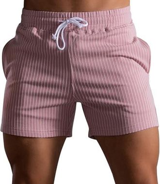 Feoya Short de Course Homme de 3 Pouces Short de Sport en Coton Respirant Bermudas Homme Gymnastique Short de Musculation A2 XXL