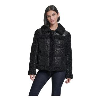 DKNY Dkny, Femme, Vestes, Noir, Taille: 40 FR Veste matelass&eacute;e en mati&egrave;res mixtes