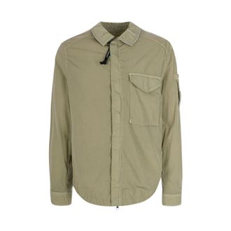 C.P. Company C.p. Company, Homme, Chemises, Vert, Taille: XL Chrome R Lens Overshirt
