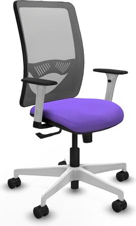 Piqueras y Crespo B&uuml;rostuhl mit Lendenwirbelst&uuml;tze Zulema mit wei&szlig;en und schwarzen Armlehnen, ausgestattet mit 3 Positionen und Schneideschaum, mit Rollen von 65 mm, Ny