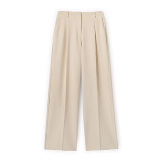 Motivi Femme, Pantalons, Beige, Taille: 42 FR Pantalon Palazzo en Cr&ecirc;pe