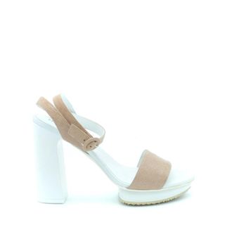 Hogan Beige Blockabsatz Sandalen Fr&uuml;hling/Sommer - - Shoes - Damen - Beige - 39 EU