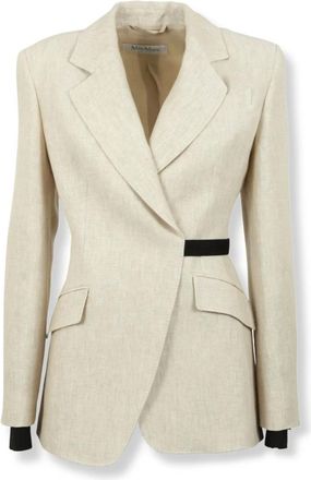 Max Mara Femme, Vestes, Blanc, Taille: 38 FR Blazer Neutro