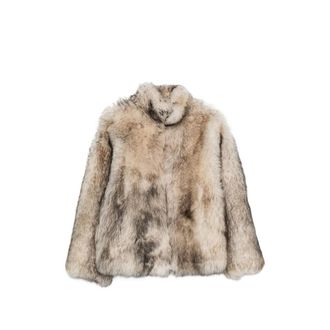 Santoro London Zip-up Faux-fur Coat
