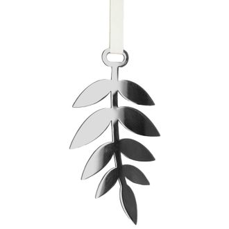 Fink Deko Anhänger Edelstahl 14 x 8 cm Hängedeko Blätter für Fenster oder Wand