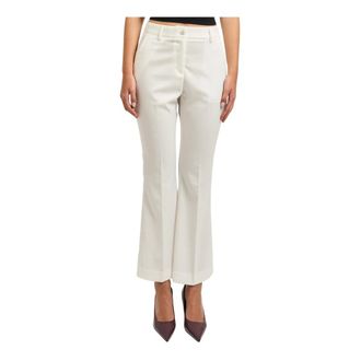 Yes-Zee YES Zee, Femme, Pantalons, Blanc, Taille: 46 FR Flared Pantalons