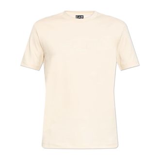 Emporio Armani Emporio Armani Ea7, Homme, Tops, Beige, Taille: L Logo Series T-shirt en jersey de coton