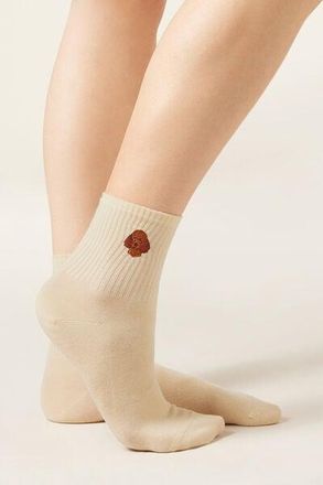 Calzedonia Socken Mit Dog-stickerei Gelb