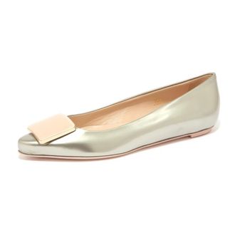 Tod's Ballerina Schuh mit gl&auml;nzendem Effekt hergestellt in Italien - - Shoes - Damen - Grau - 36 EU