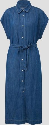 s.Oliver Midikleid Kleid Midi-Denimkleid mit Eingrifftaschen