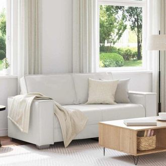 vidaXL Vidaxl - Canapé loveseat blanc 140 cm en simili cuir