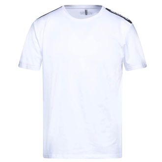 Moschino Brand Tape Logo Weißes T-Shirt