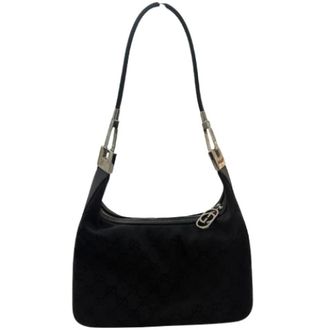 Gucci Pre-owned GG Canvas Leather 2way Bag - Femme - Pre-owned - Noir - Taille: ONE Size