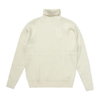 Les Deux Eddie Knit Rib Rollneck - Homme - Pulls - Blanc - Taille: XL