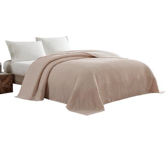 Beatrice Home Fashions Bett&uuml;berwurf aus Chenille mit Rillenmuster, King-Size-Gr&ouml;&szlig;e, Rot