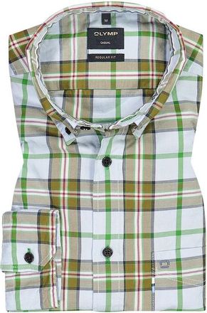 Olymp Herren Casual Hemd blau kariert
