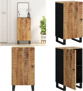 vidaXL Sideboard mit T&uuml;r 40x31x75 cm Massivholz Mango - Sideboard - Wohnzimmerm&ouml;bel - Holz Sideboard - Mangoholz - Schreibtisch - Home & Living