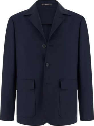 Boggi Milano Homme, Vestes, Bleu, Taille: M Veste en laine et mohair