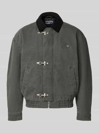 Review Gewaschene Bomberjacke mit Metallverschl&uuml;ssen