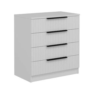 Dmora Kommode Theemin 72x42x77h cm Wei&szlig; mit 7 Schubladen