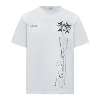 GCDS History Print T-Shirt - - Tops - Herren - Wei&szlig; - L