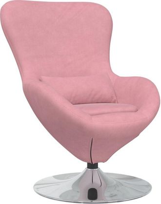 vidaXL Eiersessel Rosa 63 x 73 x 90 cm Samt Vidaxl