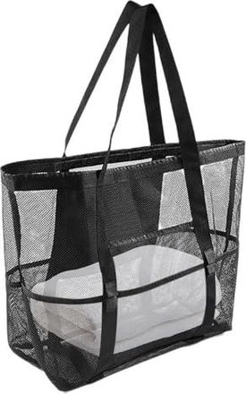 Generico Sac de piscine en maille | Sacs de voyage pliables en maille - Filet de rangement dépicerie, grand sac fourre-tout imperméable, sac de pique-nique rob