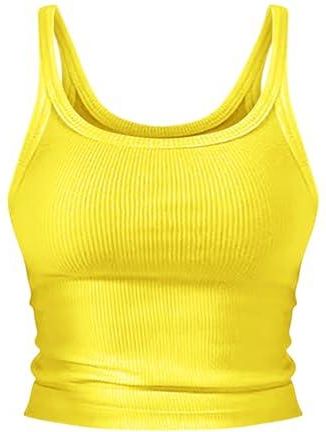 Generic D&eacute;bardeur c&ocirc;tel&eacute; pour femme - Couleur pure - Col carr&eacute; - Caraco pour femme - En coton d&eacute;contract&eacute; - Sans manches - Confortable - Coupe ajust&eacute;e - Brete