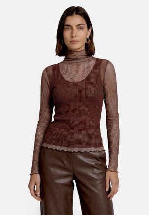 Zero Kurzarmshirt Damen mit Muster (1-tlg) Material