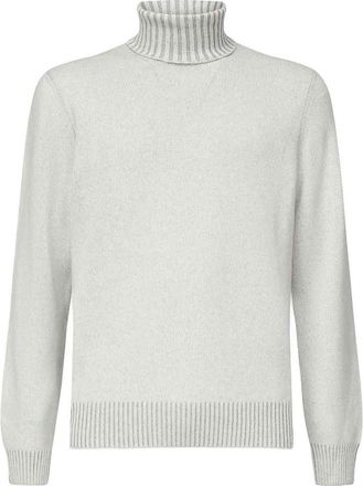 Giuliano Galiano Pull Col Roulé - Gris