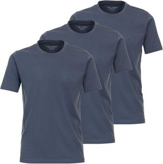 Casamoda T-Shirt 3er Pack Basic (Spar-Set, 3-tlg) T-Shirt - Baumwolle - Atmungsaktiv - Reine Baumwollqualit&auml;t