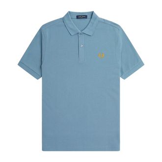 Fred Perry Homme, Tops, Bleu, Taille: 2XL Polo Uni Coupe Slim