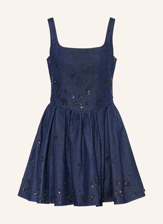 Maje Jeanskleid Mit Pailletten blau