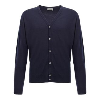 John Smedley Petworth Cardigan - - Knitwear - Herren - Blau - S