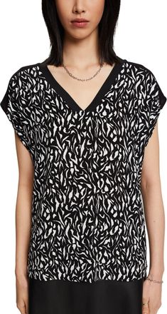 Esprit Damen 993EO1K301 T-Shirt, 003/BLACK 3, XS