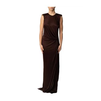 Elisabetta Franchi Femme, Robes, Brun, Taille: 38 FR Long Red Carpet Dress