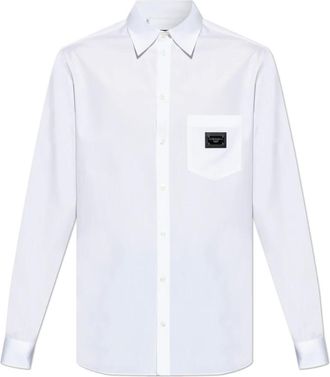 Dolce & Gabbana Homme, Chemises, Blanc, Taille: 2XL Chemise avec poche