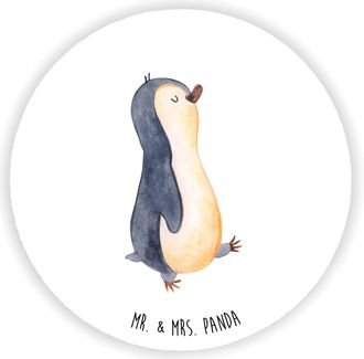 Mr. & Mrs. Panda K&uuml;hlschrankmagnet Pinguin marschieren - Geschenk, k&uuml;hlschrankmagnete, Stolz, Schwester, Pinguine, Familie, rundmagnet, Magnete