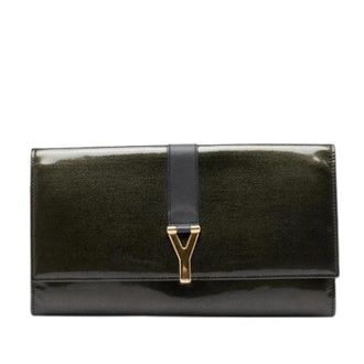 Saint Laurent Pre-owned Patent Leather Wallet - - Pre-owned - Damen - Gr&uuml;n - ONE SIZE