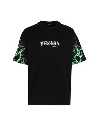 Phobia Archive T-SHIRT WITH LIGHTNING ON SLEEVES