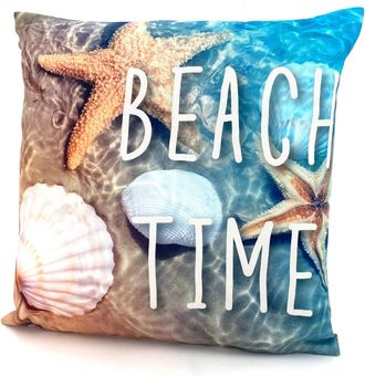 Heimtexland Outdoorkissen mit Füllung Garten Dekokissen 45x45 schmutz- und wasserabweisend Deko Kissen Outdoor Typ688 Beachtime