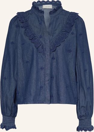 Neo Noir Neo Noir Jeansbluse Degas Mit R&uuml;schen blau