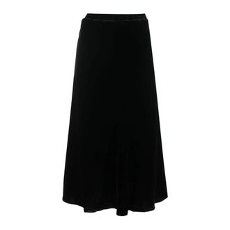 Gold Hawk Velvet Midirock - - Skirts - Damen - Schwarzk - XS